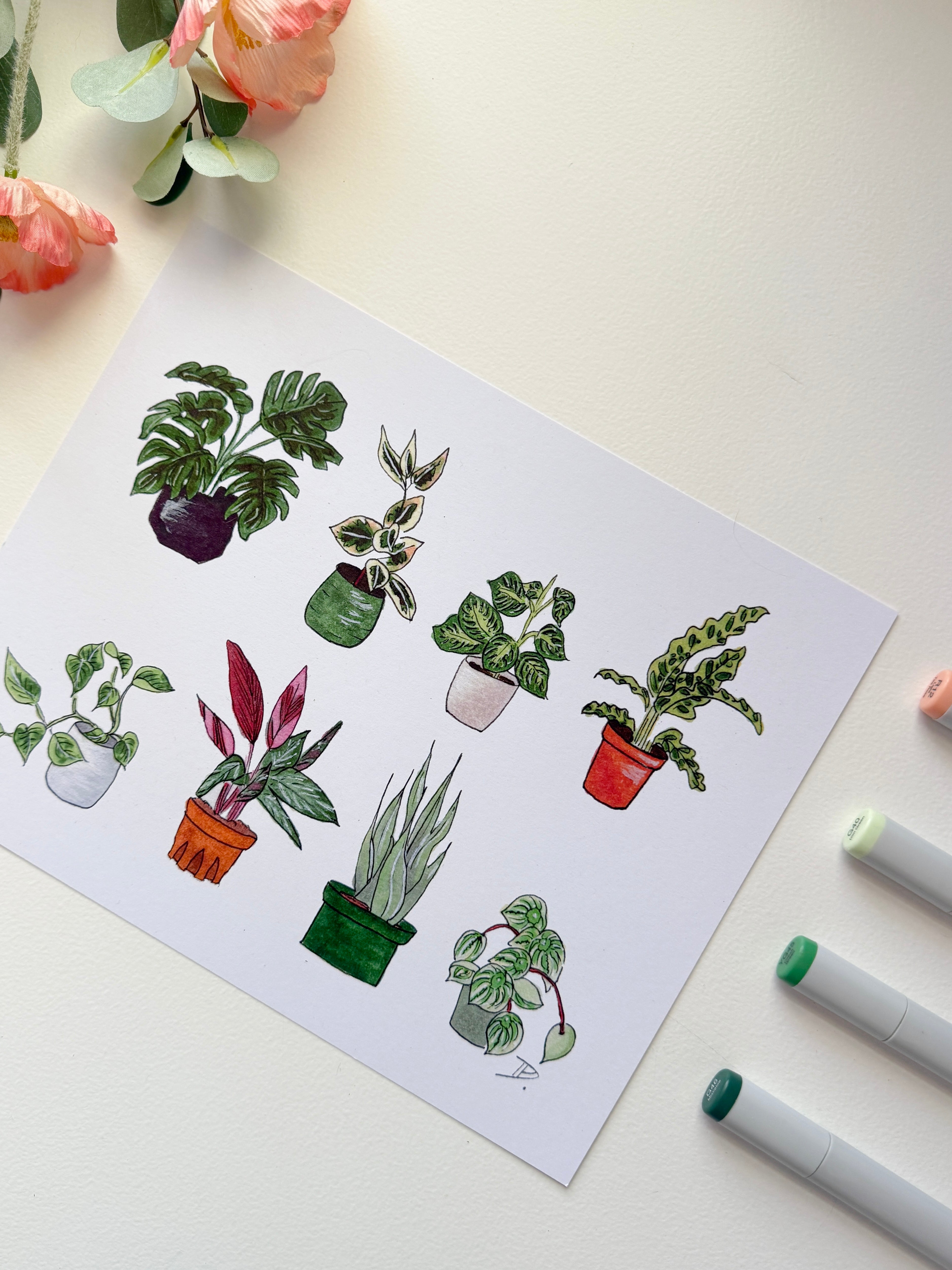 Houseplants | Recycled Cardstock Print – D. Prince Designs